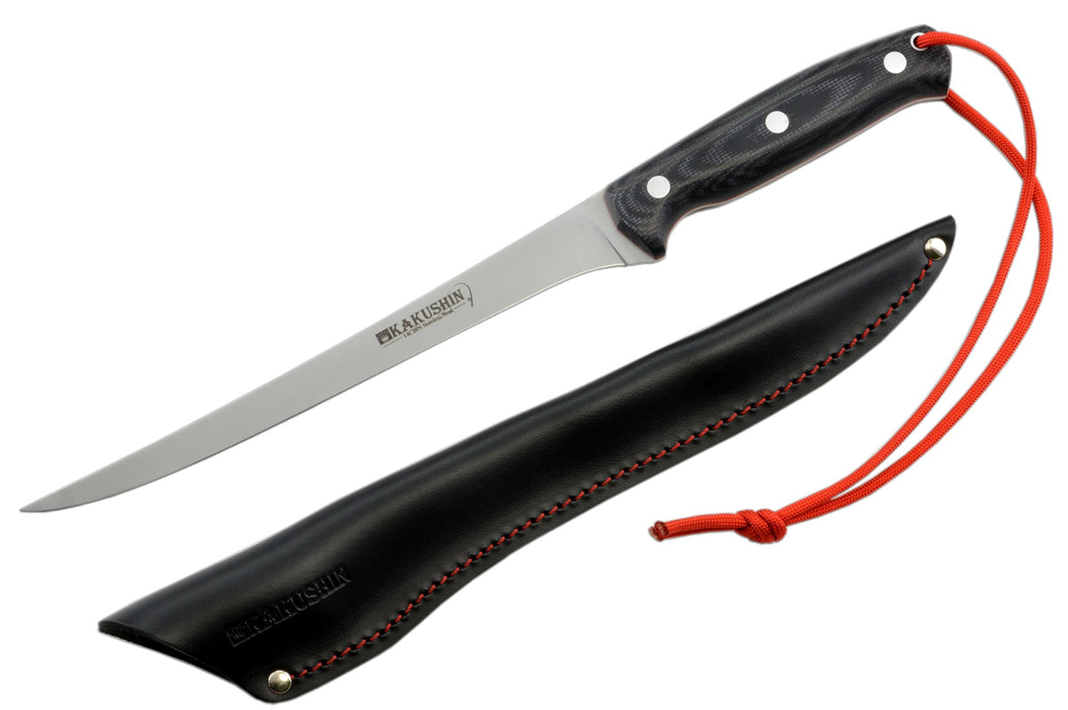 Couteau à Filet de Poisson Flexible (avec étui en cuir) - L'Echo de ...