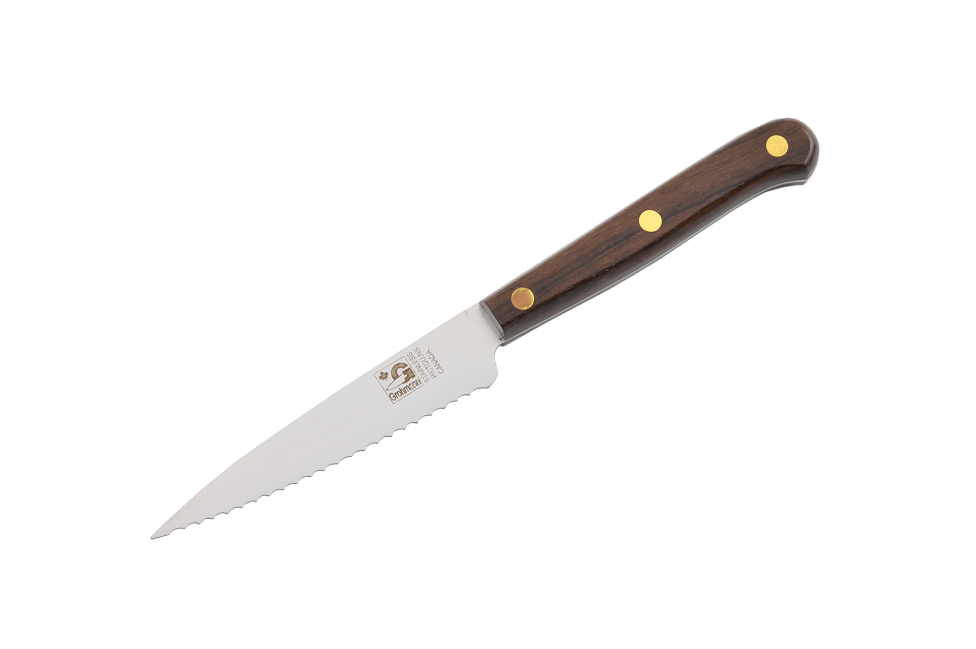 Grohmann Rosewood | Western Serrated Kitchen Knife 100mm (4110)